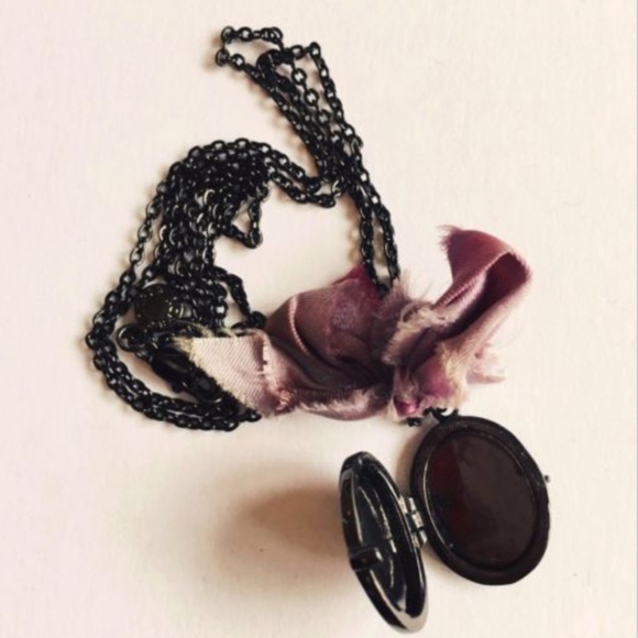 J. Crew | Jewelry | Jcrew Locket Keepsake Necklace With Bow Ribbon ...